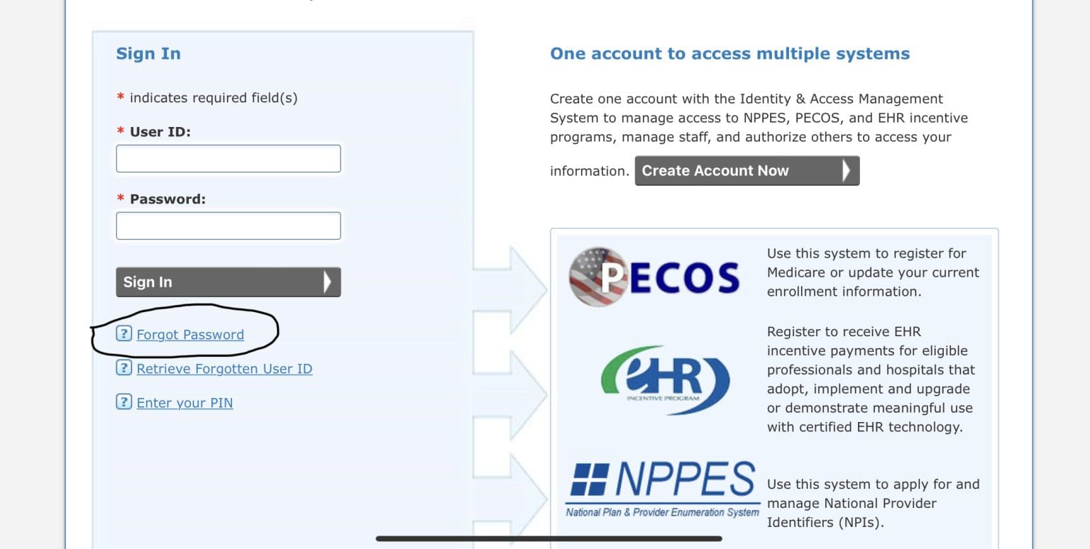 NPPES Registration FAQs | Forgotten UserID | TYPE II NPI | PPS